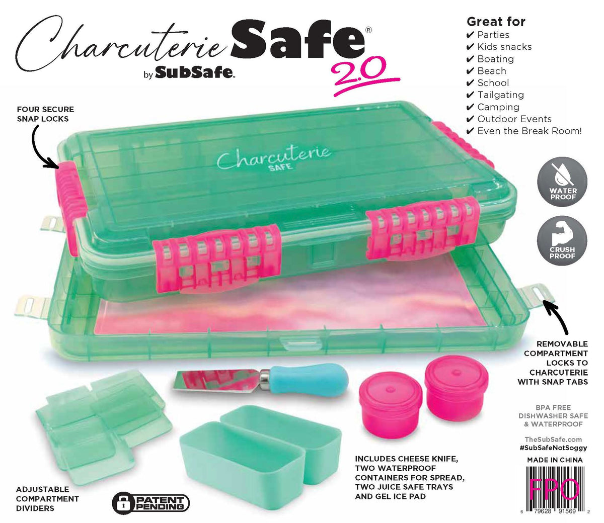 Charcuterie Safe 2.0 with ICE PACK! – SubSafe